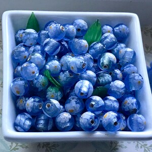Blueberry Beads, Vintage Beads, Blueberries Beads, Blue Beads, 9mm - Etsy