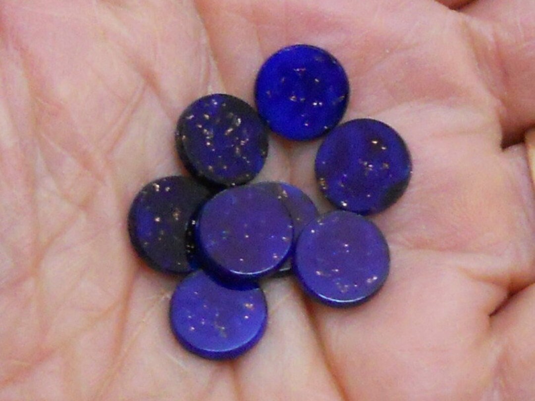 10mm Vintage Glass Cabochons,lapis Cabochons,cobalt Blue Cabochons ...