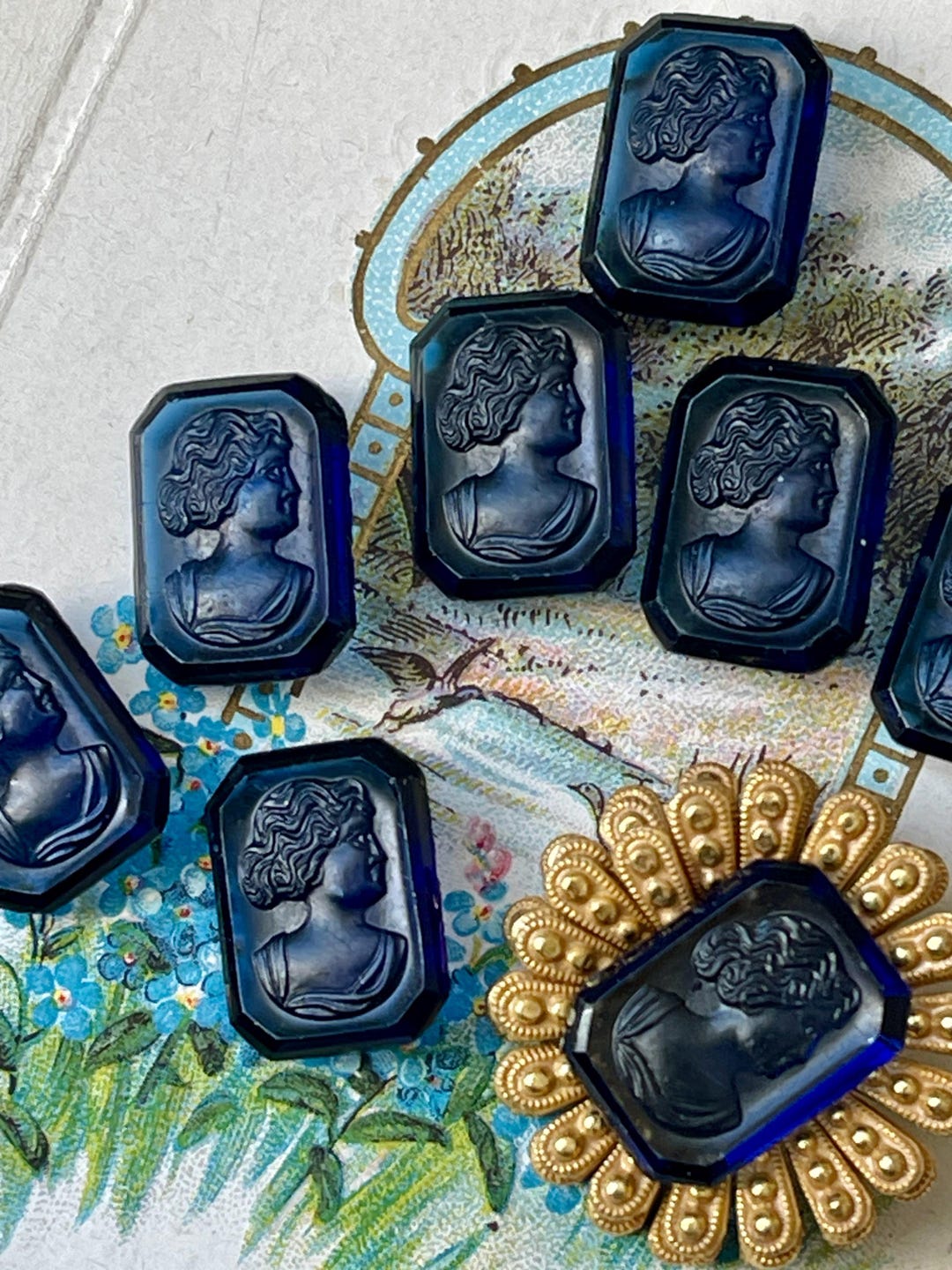 Vintage Intaglio Cameo, Montana Blue Intaglio, Sisters Cameo, Sisters ...