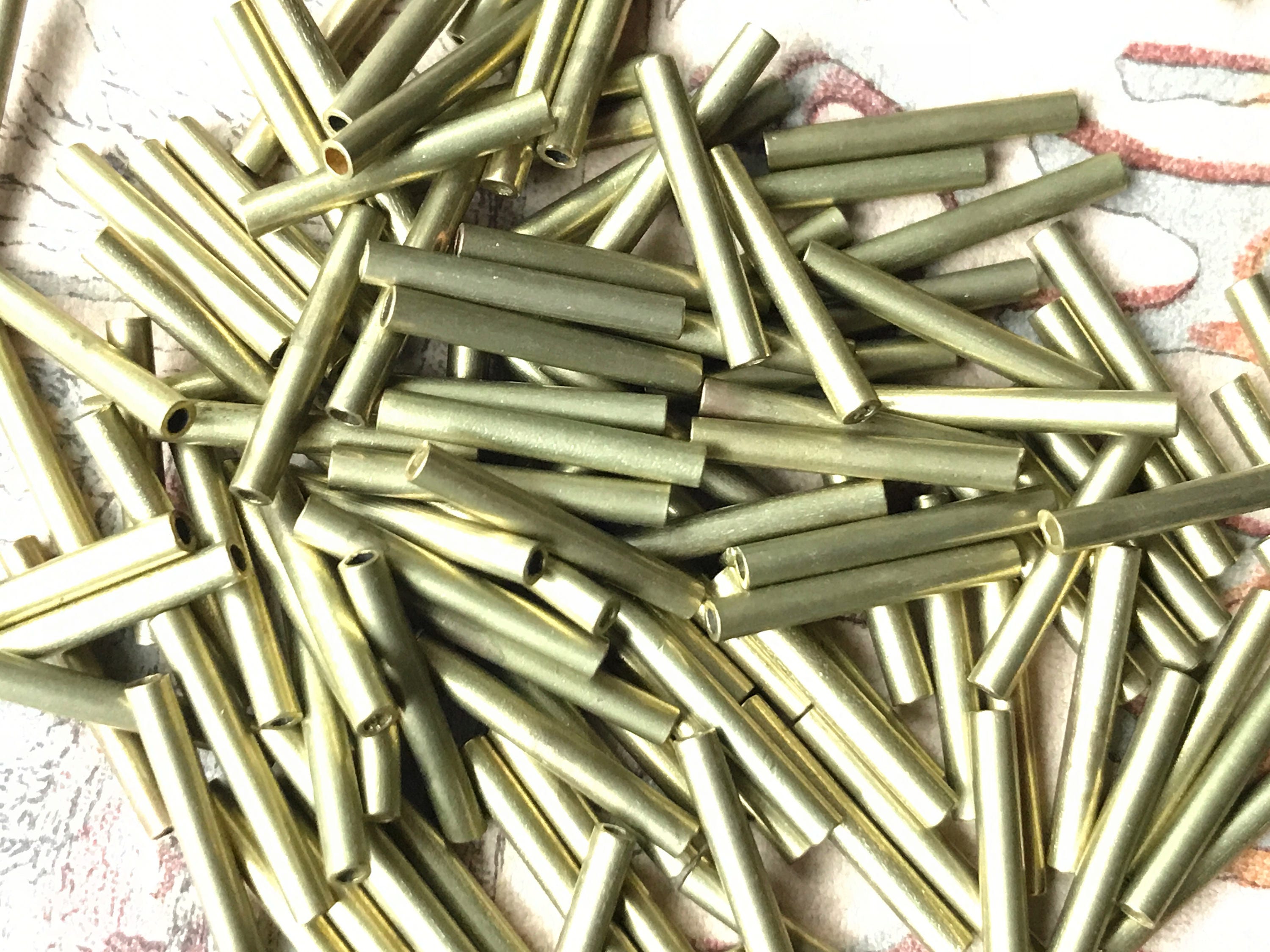 Vintage brass findingsmetal tube beadsbrass tubes brass | Etsy