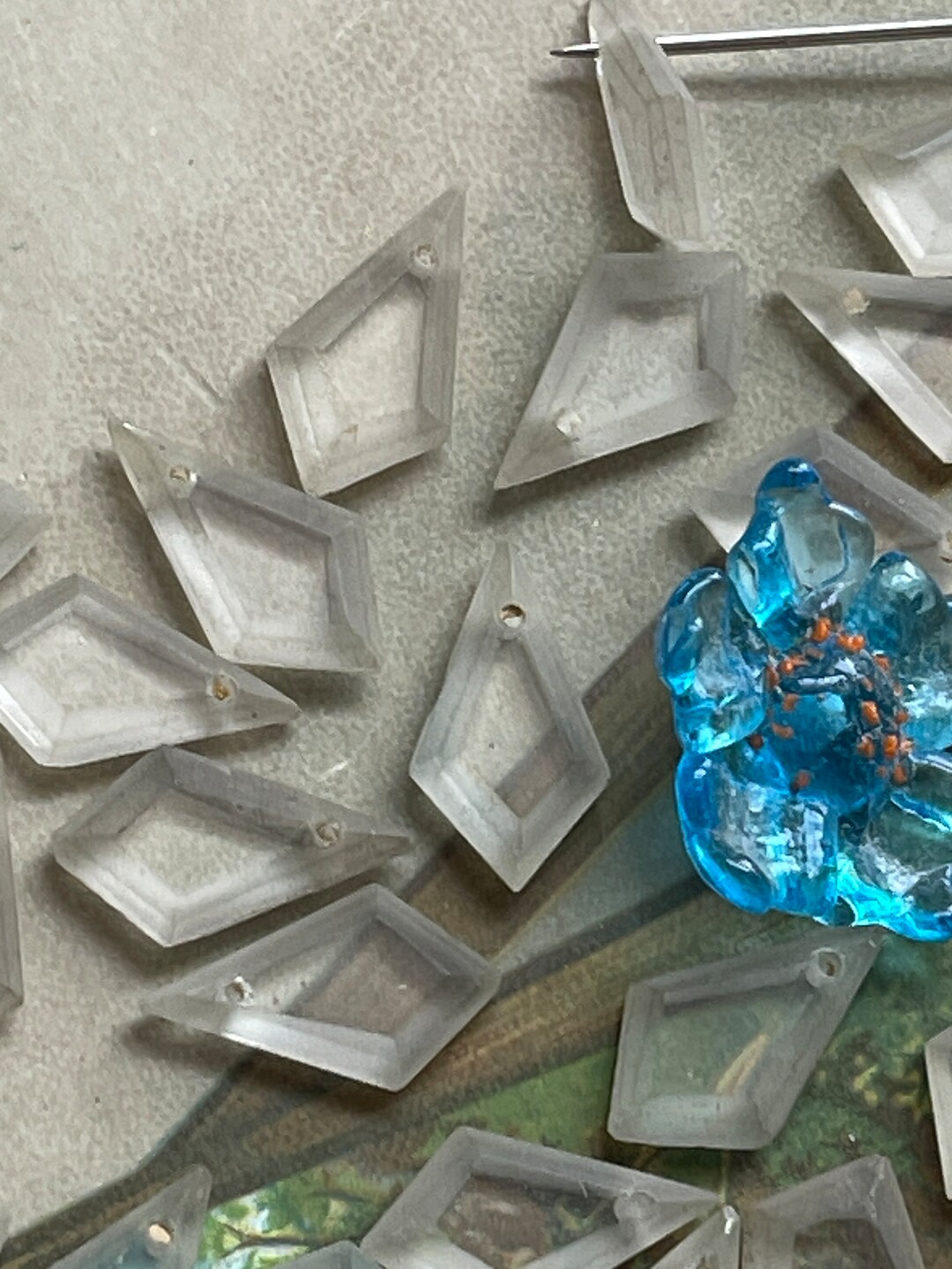 Crystal Drops, Glass, Vintage, 9x16, 6pcs - Etsy
