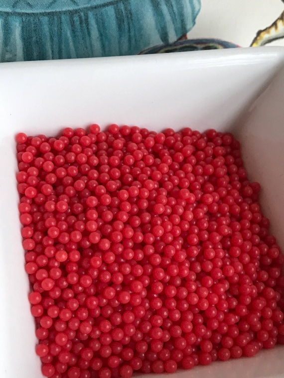 Vintage Ballotini Balls Solid Glass Beads Red Ballotini - Etsy