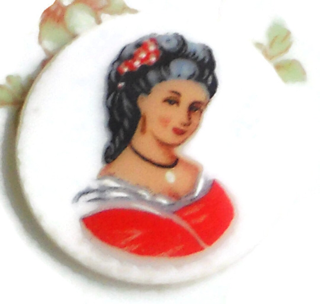 Victorian Cabochon, Vintage Cameo, Vintage Glass Cabochon, Cameos ...