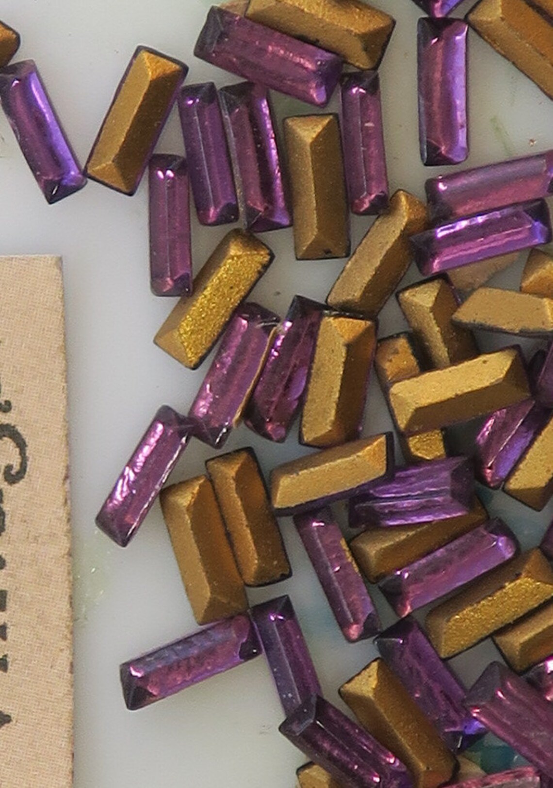 Ultra Violet Rhinestones Baguette Stones Antique Rhinestones - Etsy