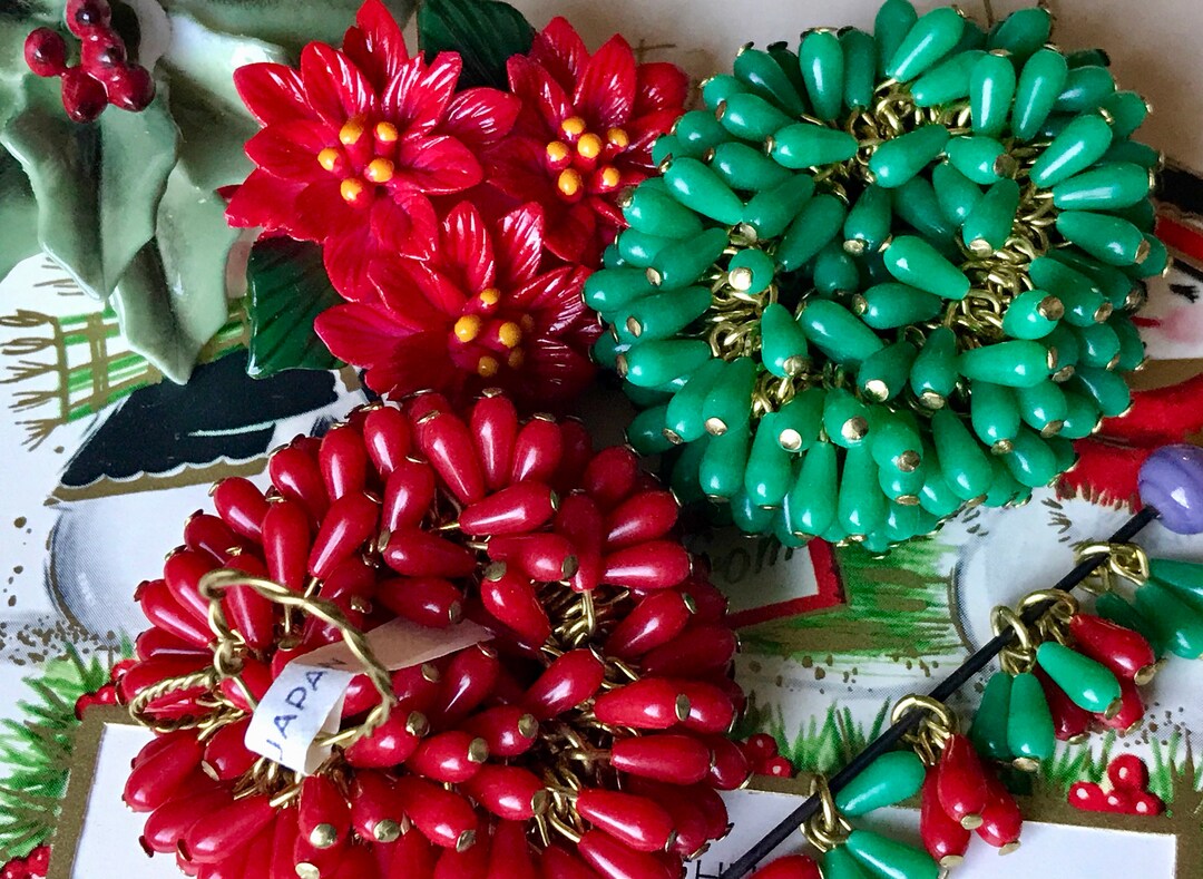 Vintage Beads Drops, Vintage Triple Drops. Drops Dangles, Vintage ...