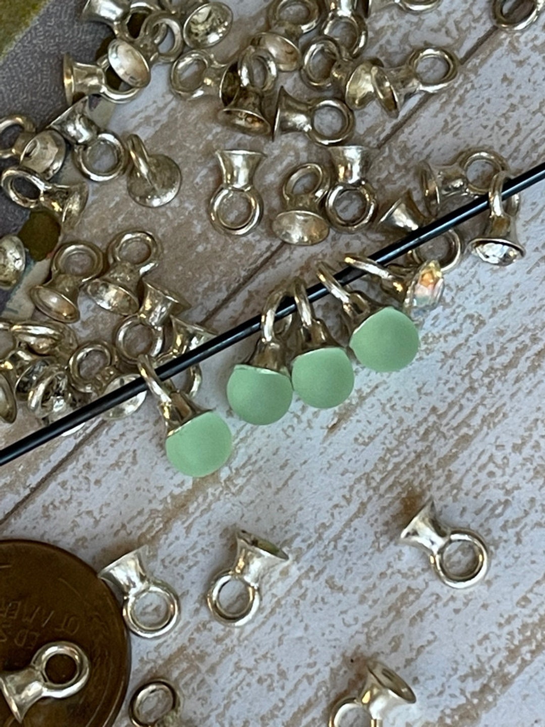 Silver Button Shanks, Bails, VINTAGE, 12pcs, Tiny Button Setting - Etsy