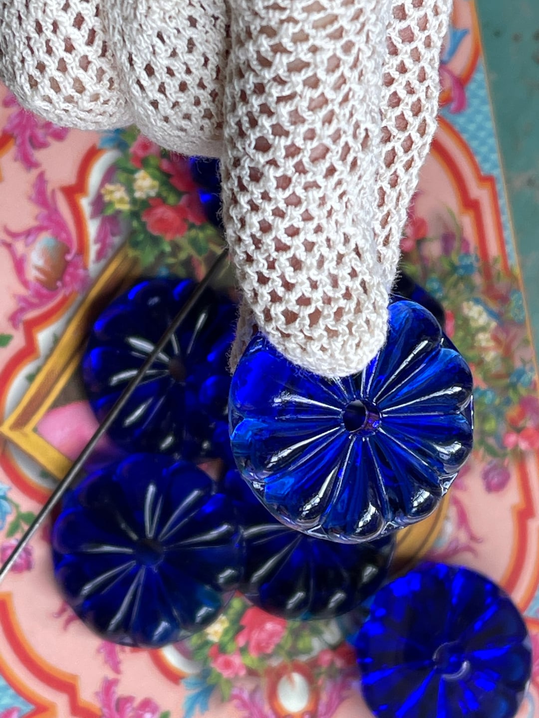 Vintage Glass Rosette Lamp Parts, Chandelier Parts - Etsy