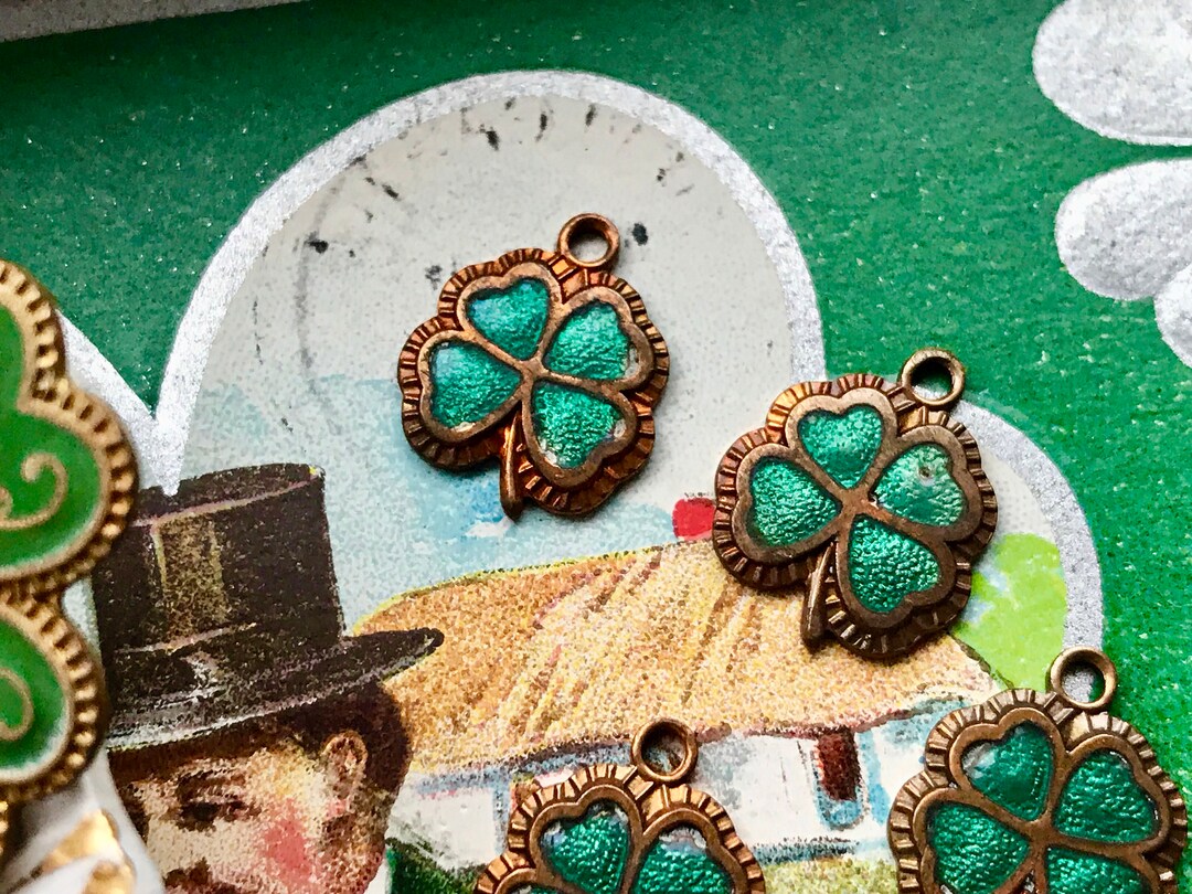 4 Leaf Clover Charms, Irish Charms, Sarah Coventry - Etsy