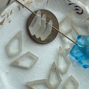 Crystal Drops, Glass, Vintage, 9x16, 6pcs - Etsy