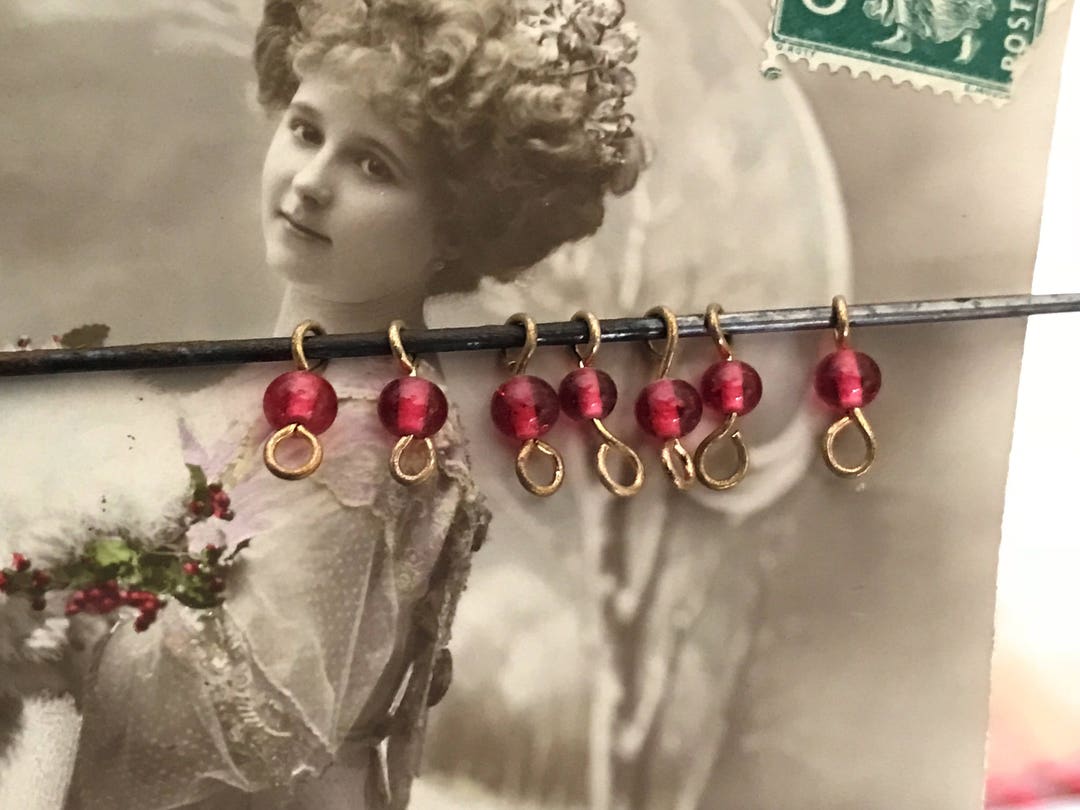 Vintage Glass Bead Connectors, Cranberry Connectors - Etsy