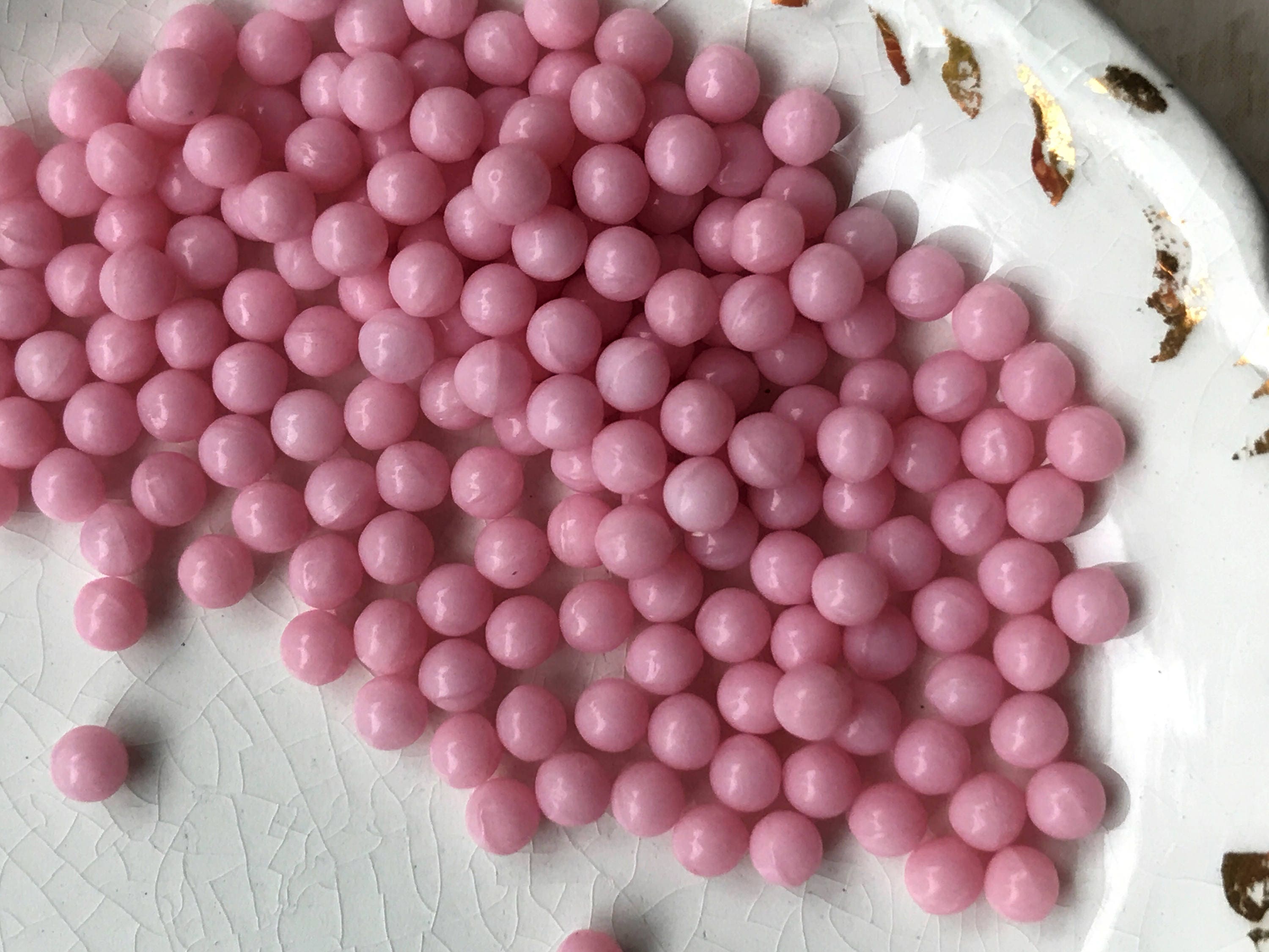 30 Pink Ballotini Beads, Italian Beads, 3mm Beads, Eyes No Hole Marbles ...