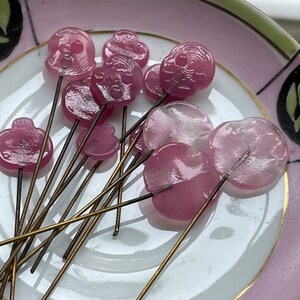 Vintage Glass Headpins, Lamp Work Head Pins, Wire Headpins, Made in ...