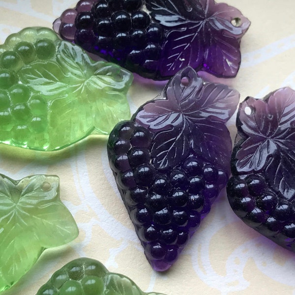 Glass Grapes Pendants - Etsy