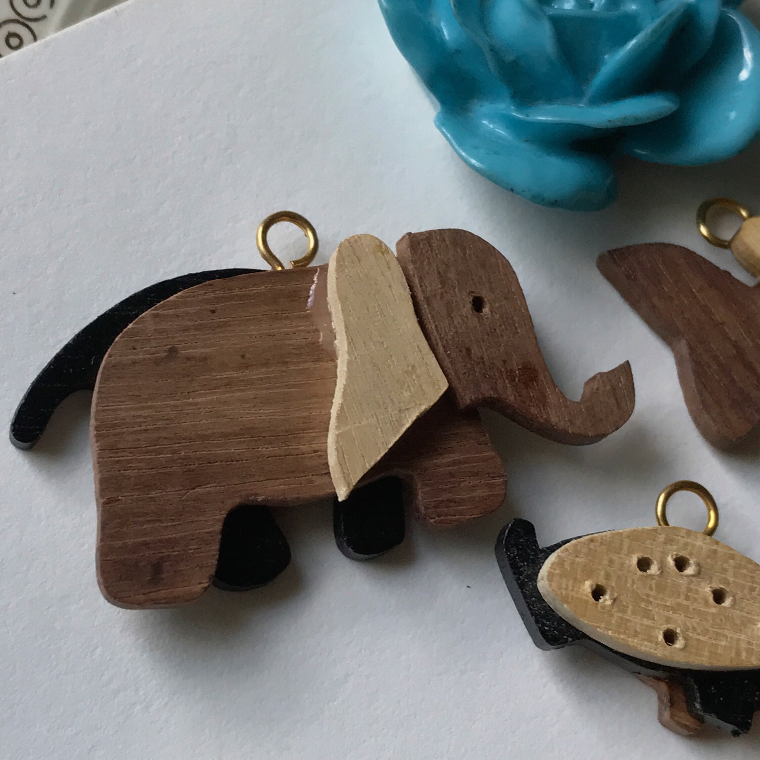 Vintage Wooden Charms animal charms kids charms dog charm | Etsy