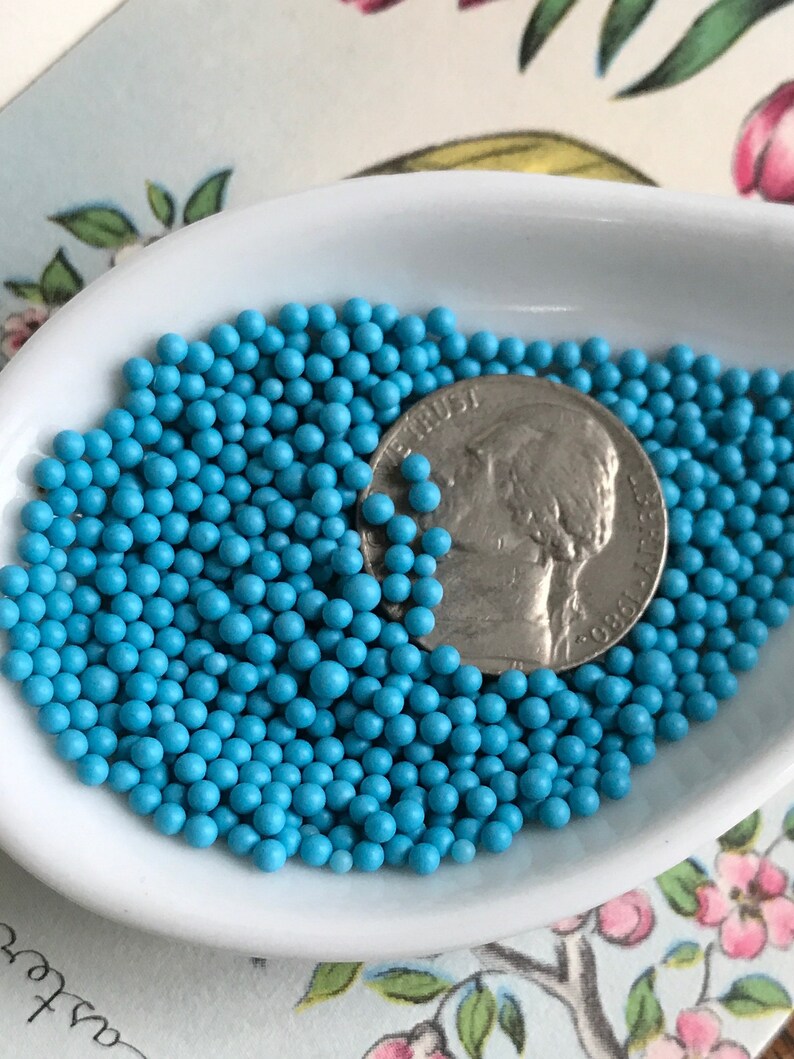 Ballotini Balls,vintage Turquoise Beads,solid Glass Balls 2mm Eyes ...