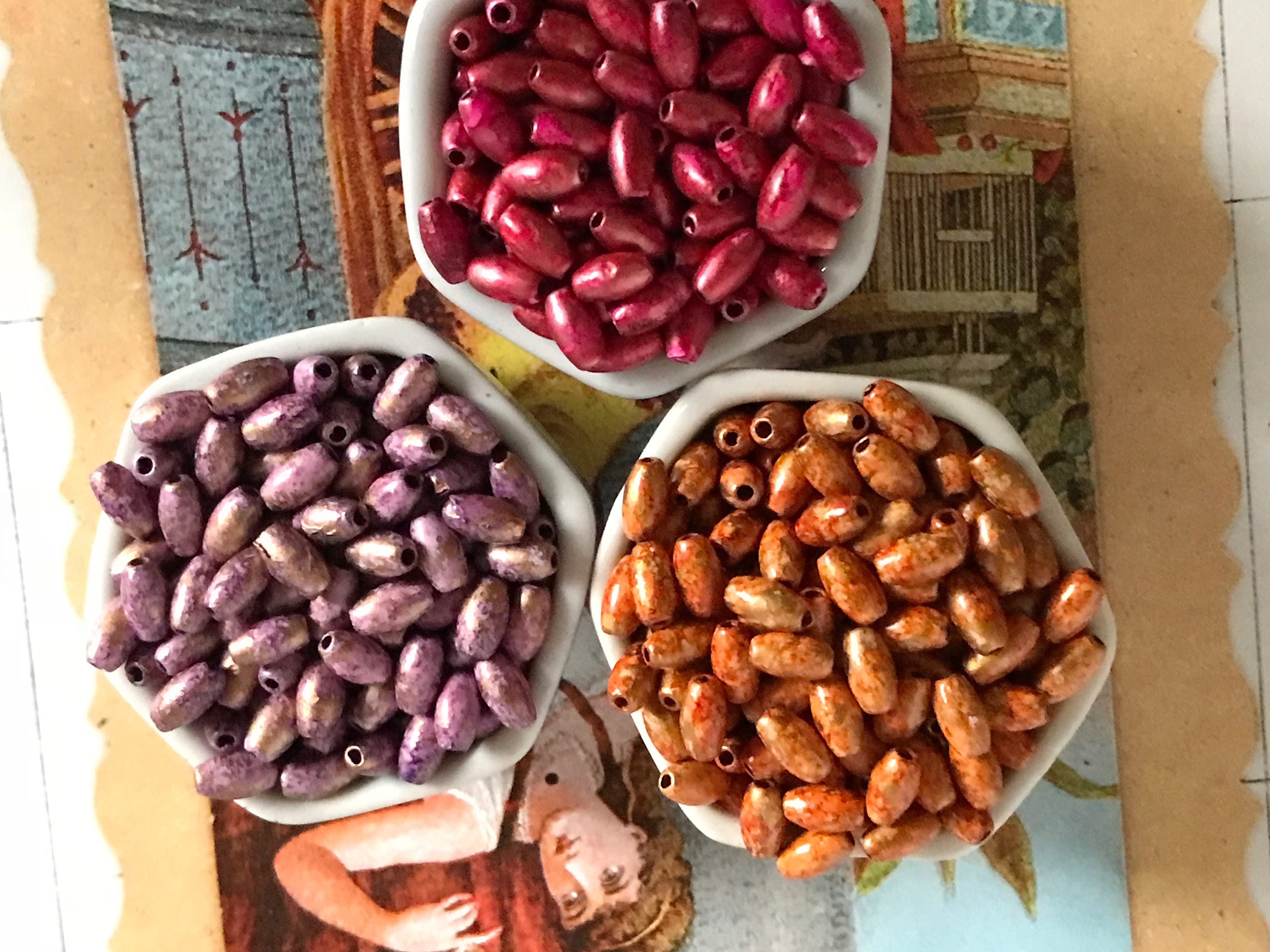 Vintage Rice Beads Lucite Beadspicasso Beads Tiny Beads | Etsy