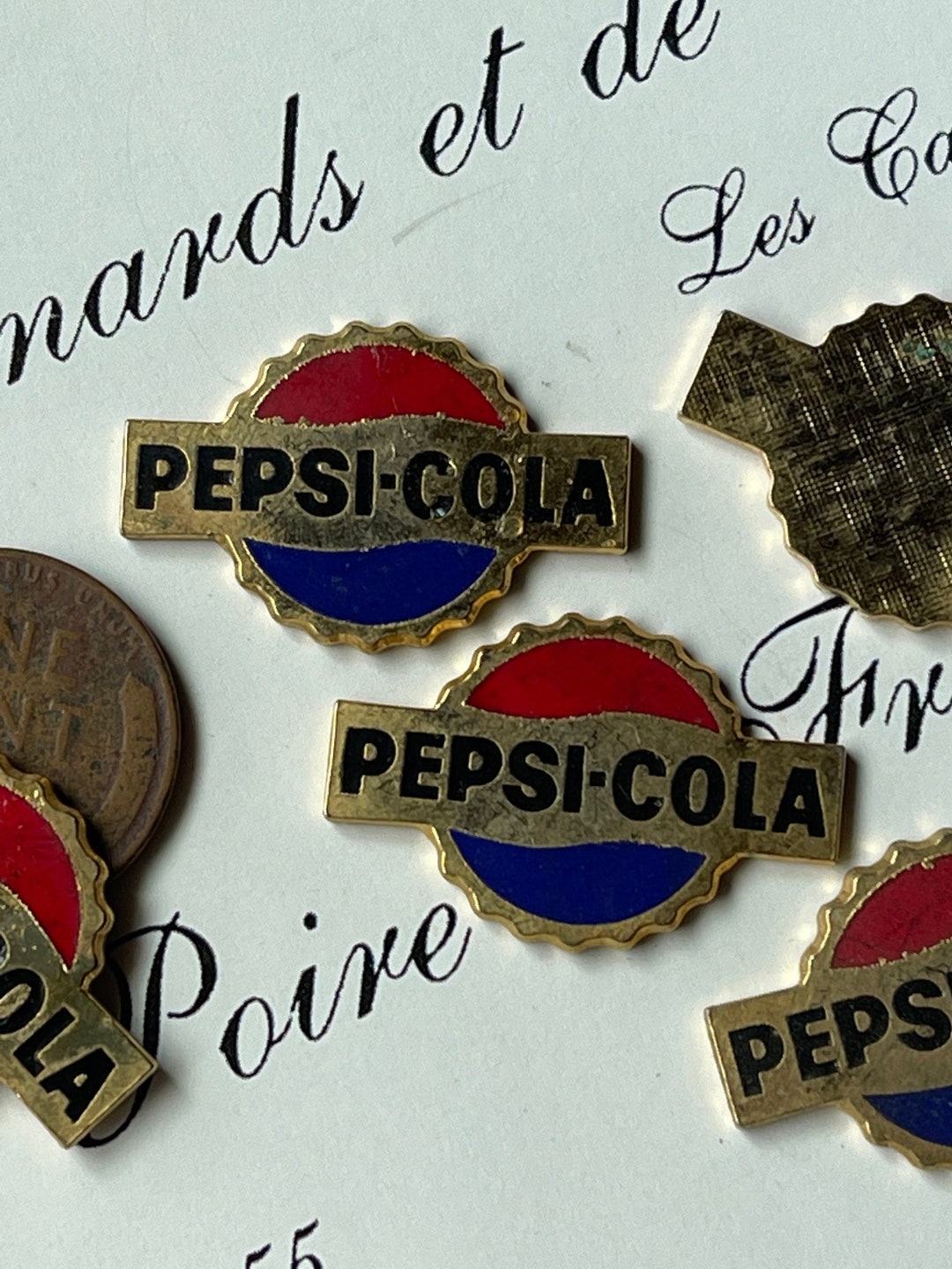 Vintage Pepsi-cola Emblem Pepsi Antique Enameled Official - Etsy
