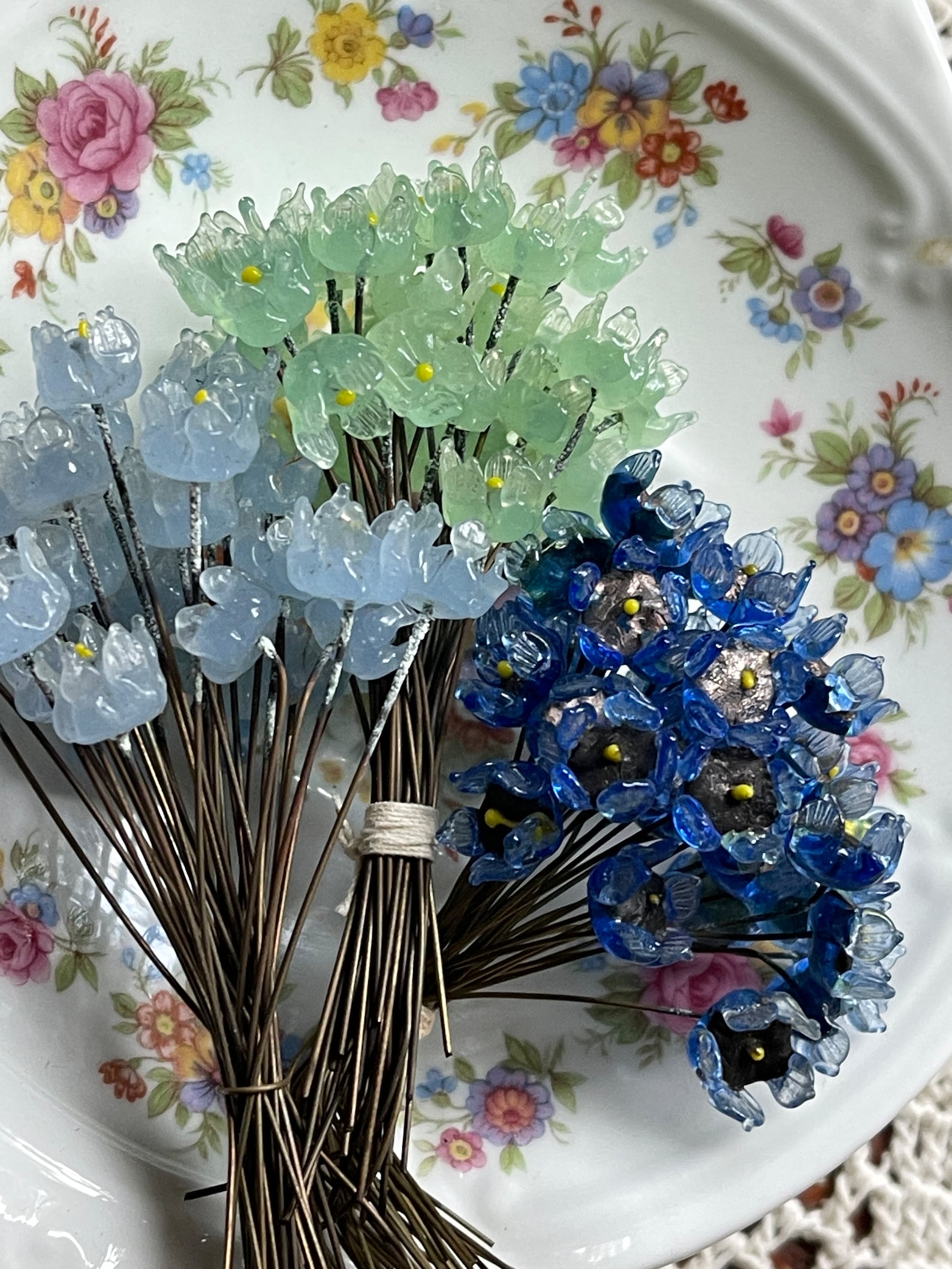 Vintage Flower Stamen, Tiara Glass Flower Stems, Flower Headpins - Etsy