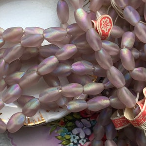 Vintage Pink Frosted Opal Glass Beads, Frosted Glass Opals, Cherry ...