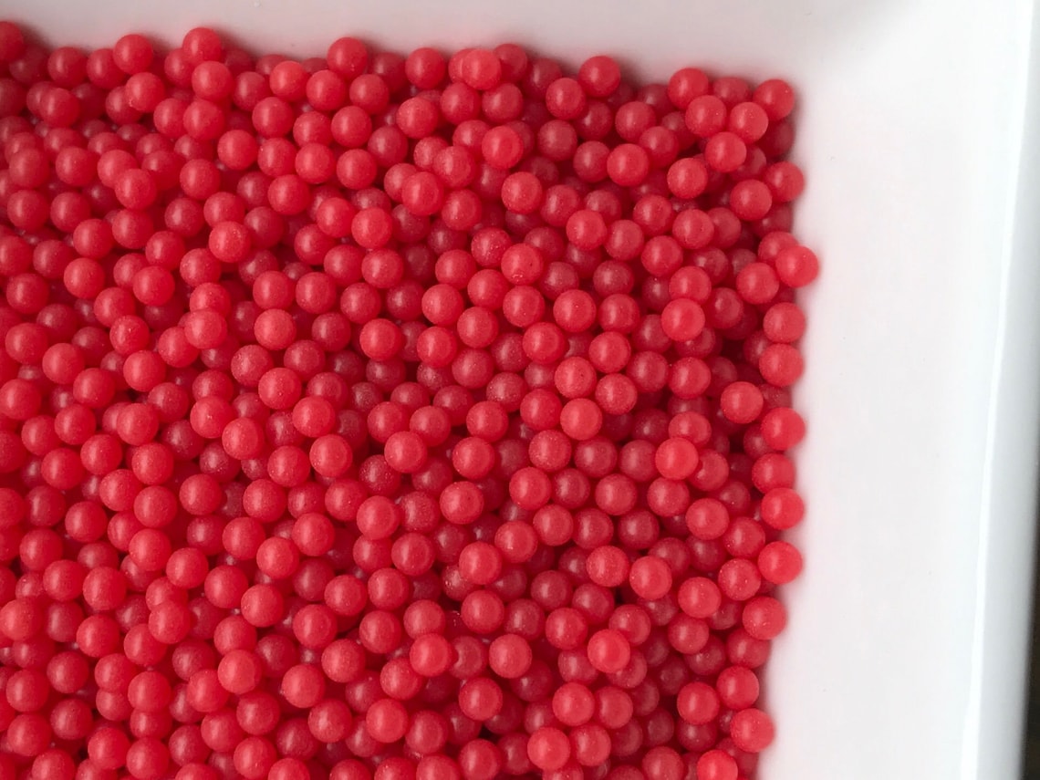 Vintage Ballotini Balls Solid Glass Beads Red Ballotini - Etsy