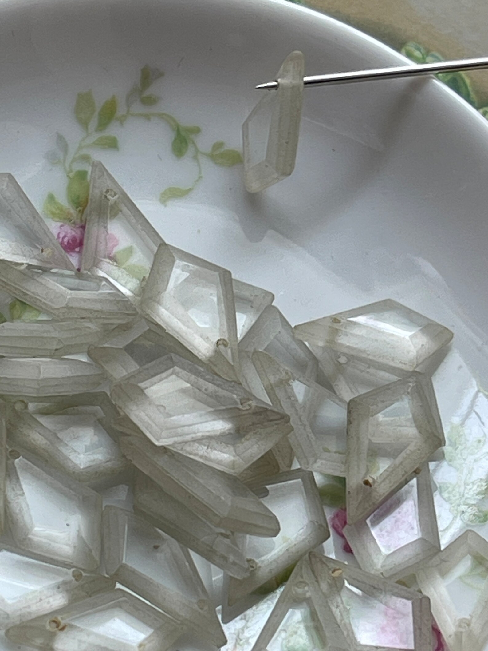 Crystal Drops, Glass, Vintage, 9x16, 6pcs - Etsy