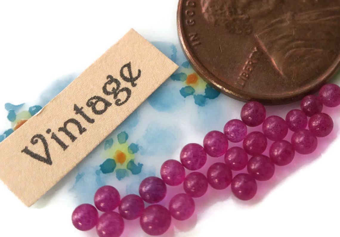 Ballotini Undrilled Beads, 2.5mm, VINTAGE, Eyes Purple Round No Hole ...