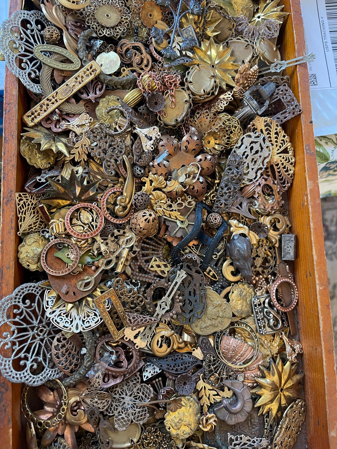 Vintage Brass Findings, 10pcs, Assemblage Lot, Stamping Lot, Brass ...