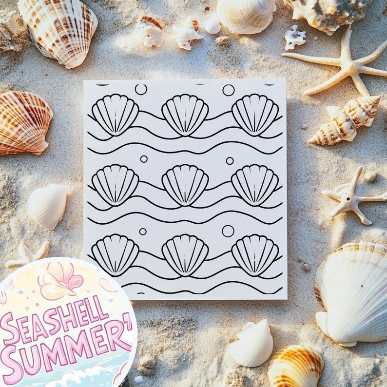 Sea Shell Coloring Pages Adult Coloring Pages for Kids Coloring Book ...