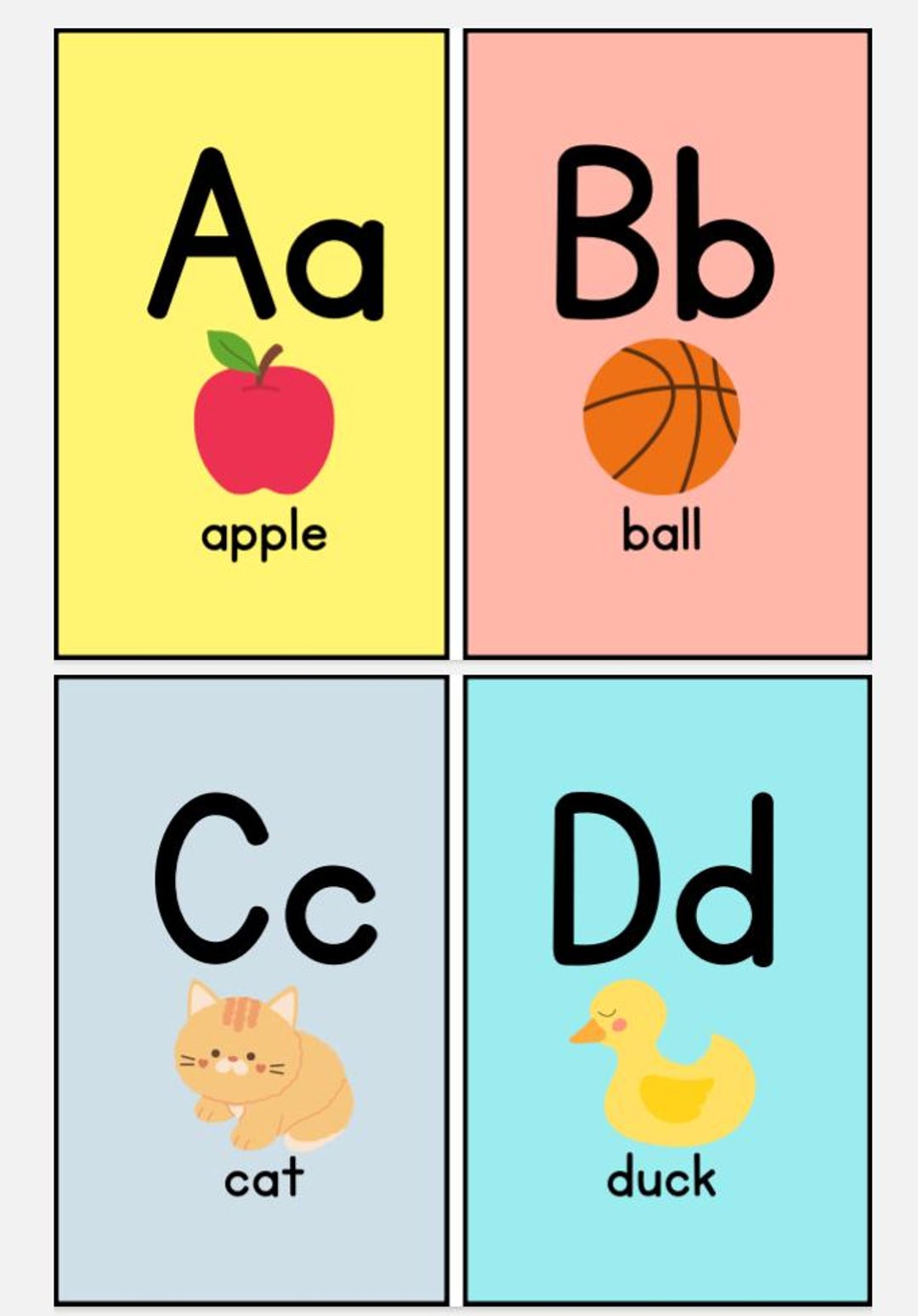 Alphabets Flashcard for Toddlers, Pre-kinder and Kinder - Etsy