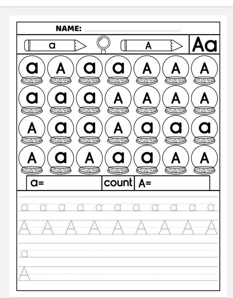 Coloring and Tracing the Alphabet A-Z - Etsy