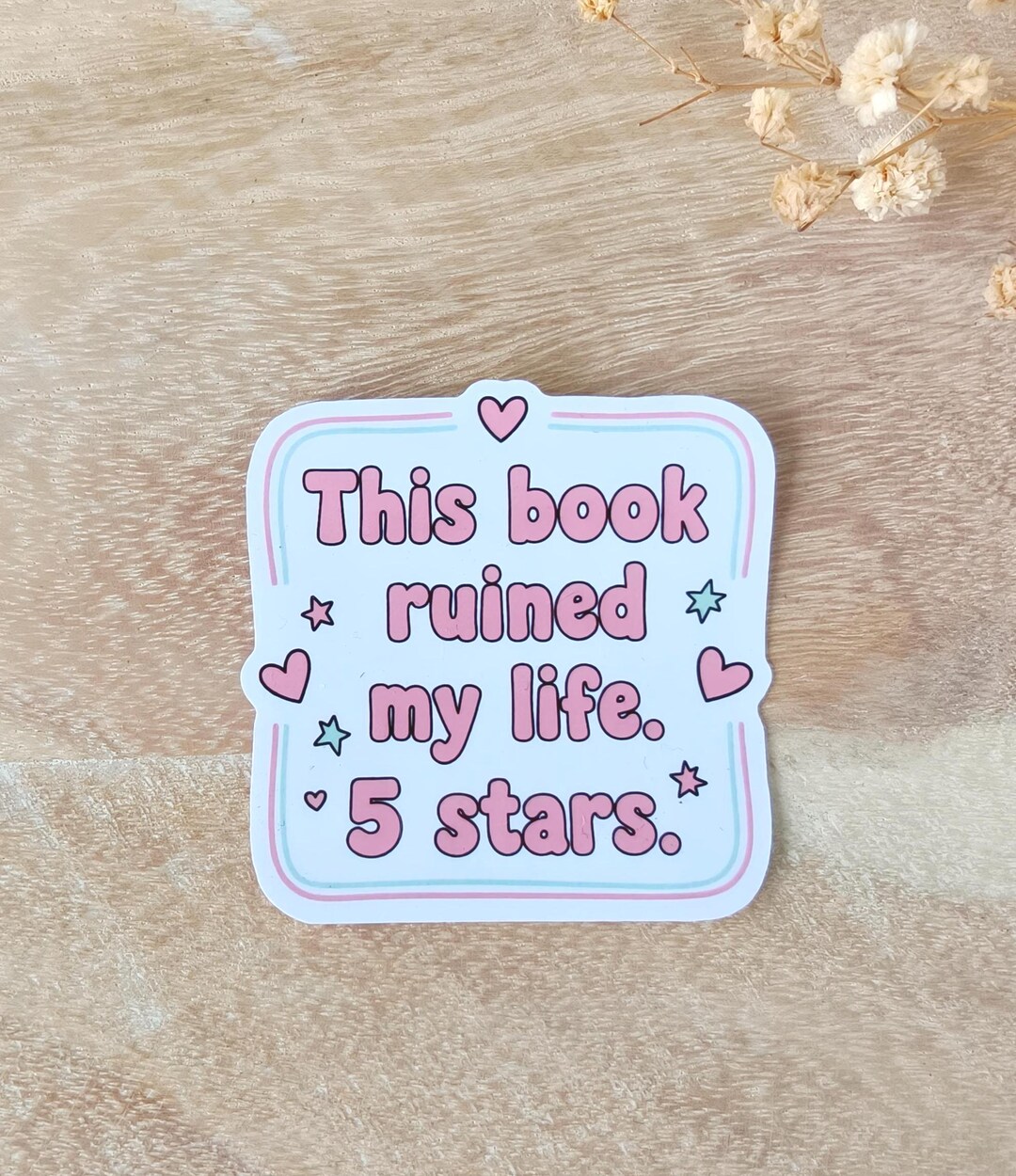 This Book Ruined My Life. 5 Stars. Sticker - Etsy