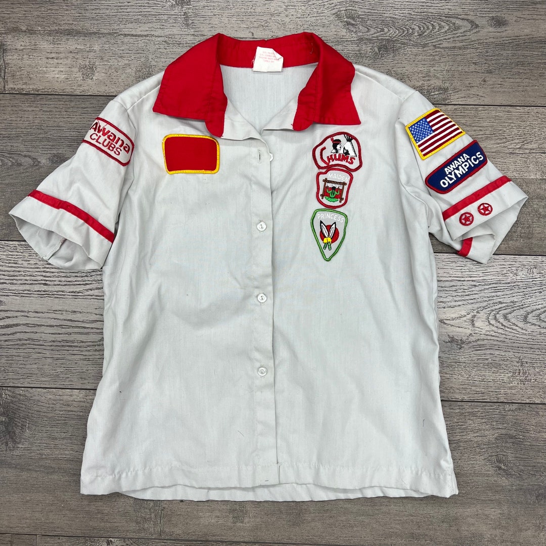 Vintage 70s 80s Awana Clubs Chums Camping Shirt W Patches S M - Etsy