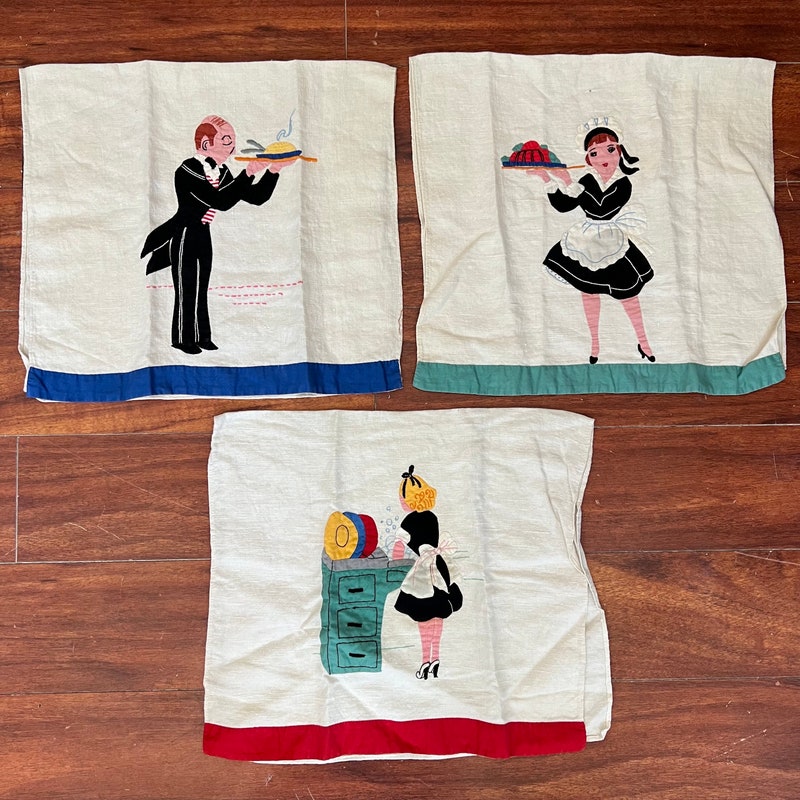 Applique Tea Towel - Etsy