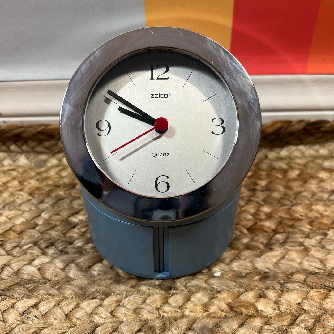 Vintage Mid Century Inspired Zeico Caddie Clock Desk Organizer - Etsy