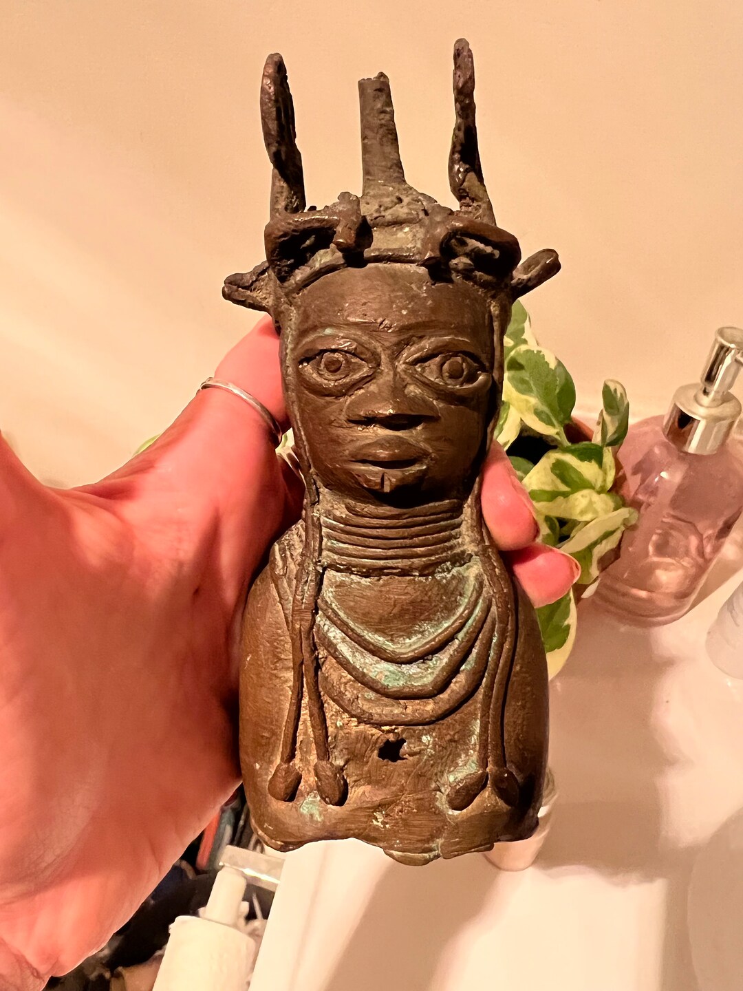 Antique Oba King of Benin Small Brass Sculpture Bust - Etsy