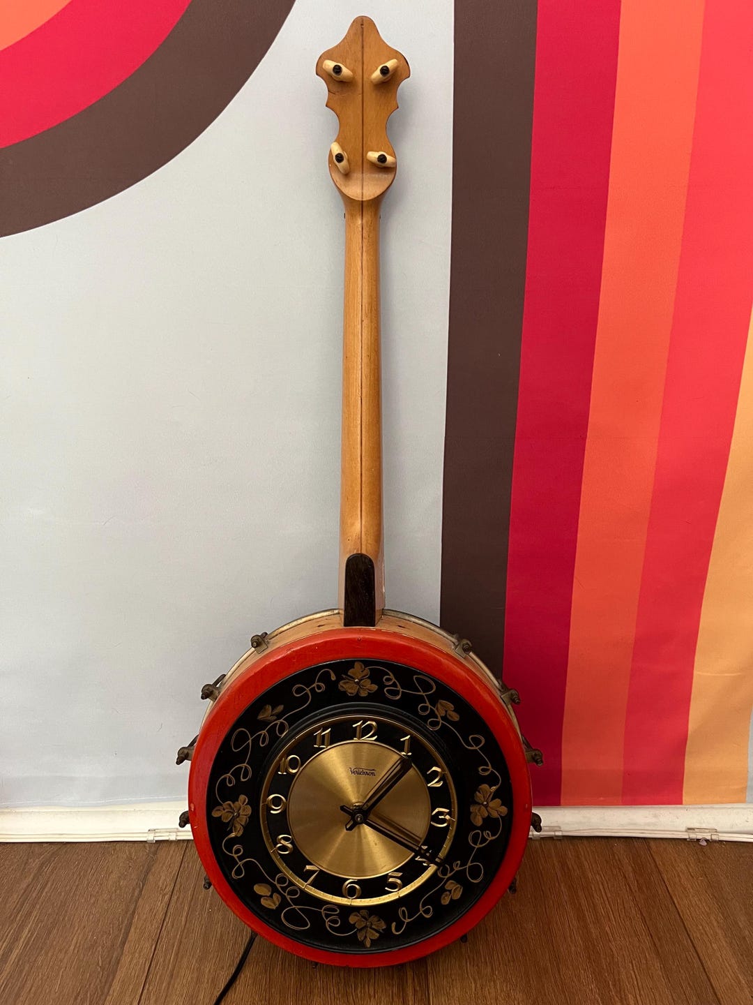 Rare Vintage Mid Century Banjo Instrument Wall Clock WORKS - Etsy