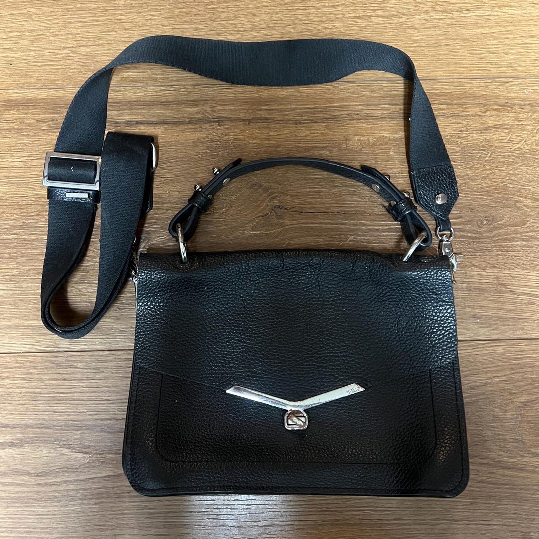 Botkier Valentina Black Pebbled Leather Crossbody Bag Purse - Etsy