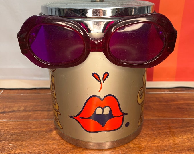 RARE Mid Century 60s Peter Max Inspired Woman Man Changing Face Ice ...