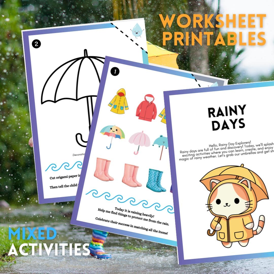 Fun & Colorful Kids Activities Printables, Multiple Worksheets for ...