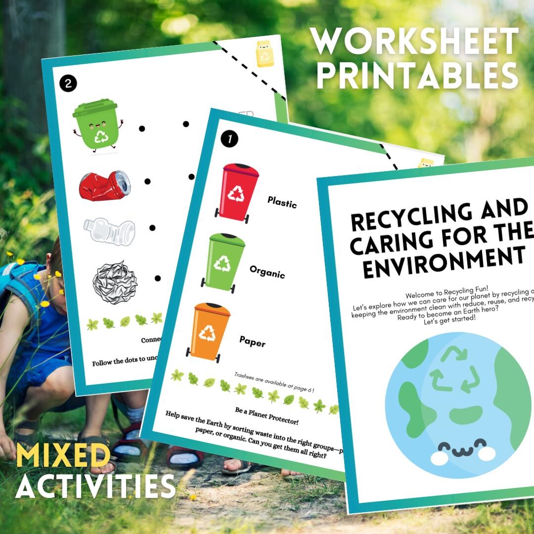 Earth Day Worksheet Printables, Fun & Colorful Kids Activities, Mixed ...