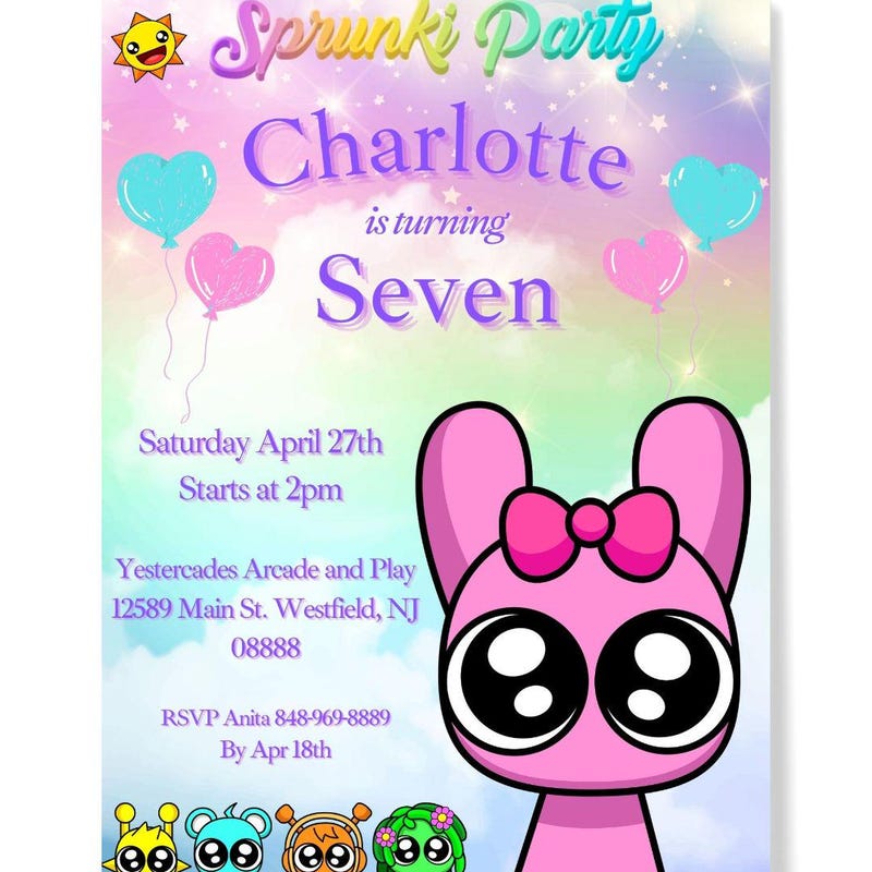 Sprunki Birthday Party - Etsy