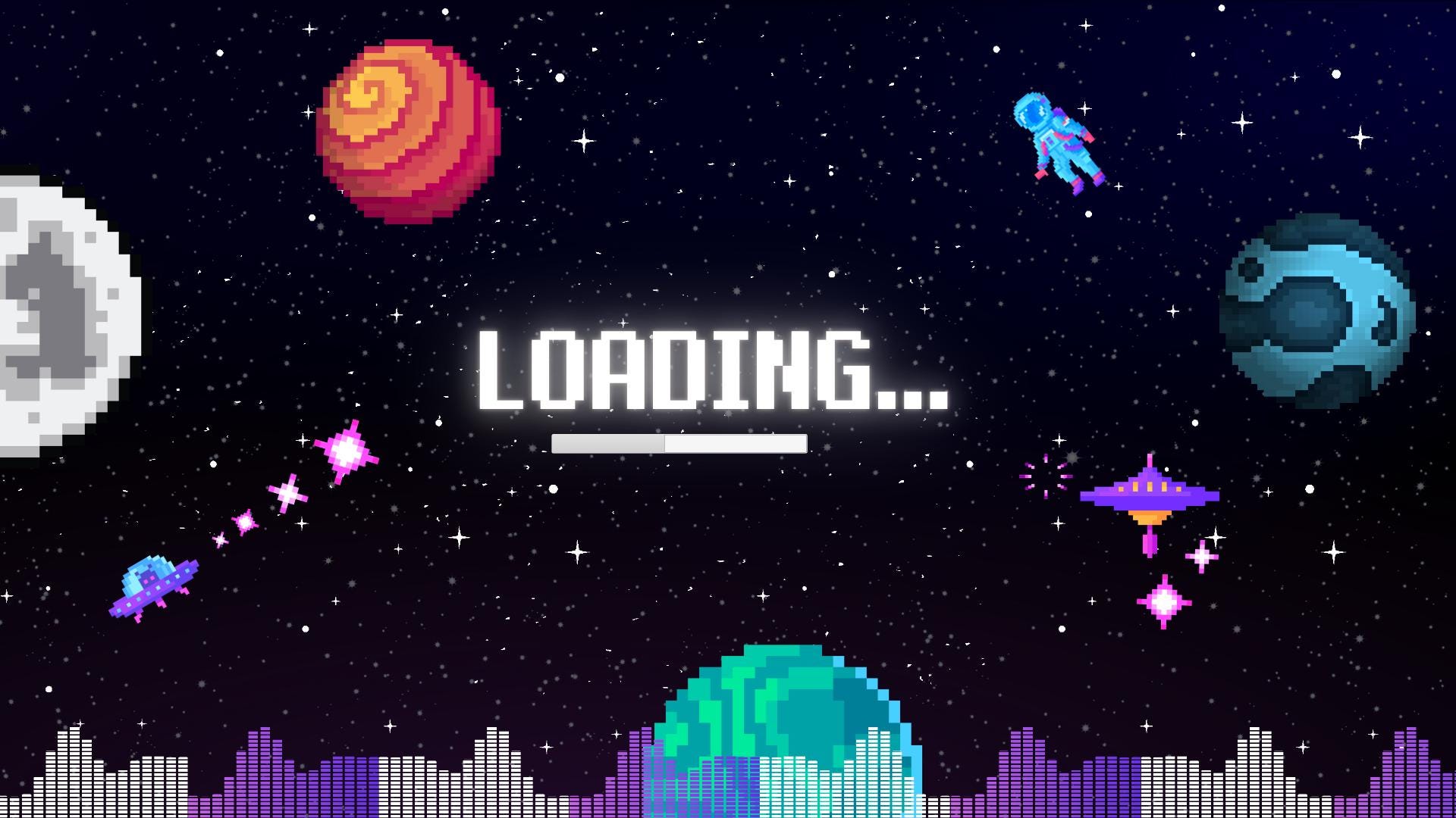 Animated Pixel Art Twitch Space Theme Screens for Twitch, Stream Scenes ...