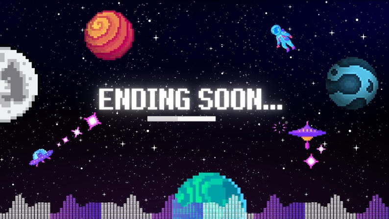 Animated Pixel Art Twitch Space Theme Screens for Twitch, Stream Scenes ...