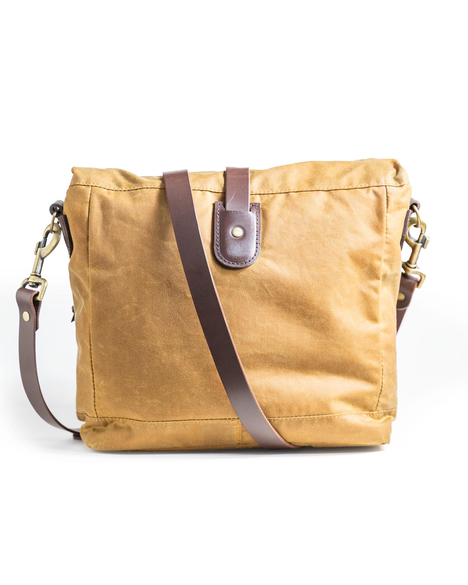 Oilskin Canvas Satchel – Handmade Beige Heritage Field Bag With Leather ...