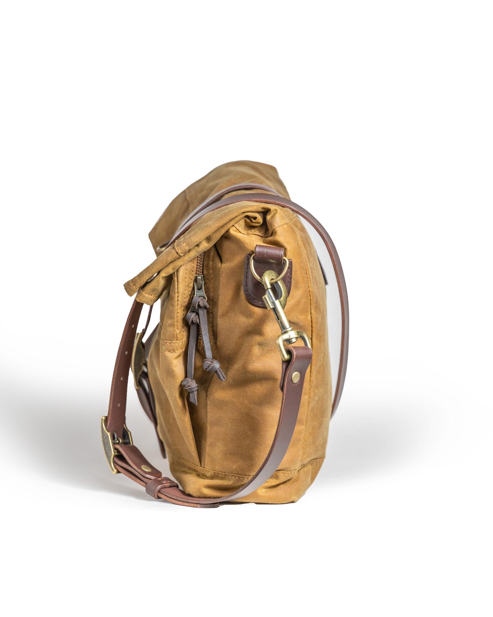 Oilskin Canvas Satchel – Handmade Beige Heritage Field Bag With Leather ...