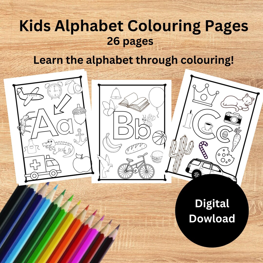 Alphabet Coloring Pages | Printable ABC Coloring Book for Kids | Pre ...