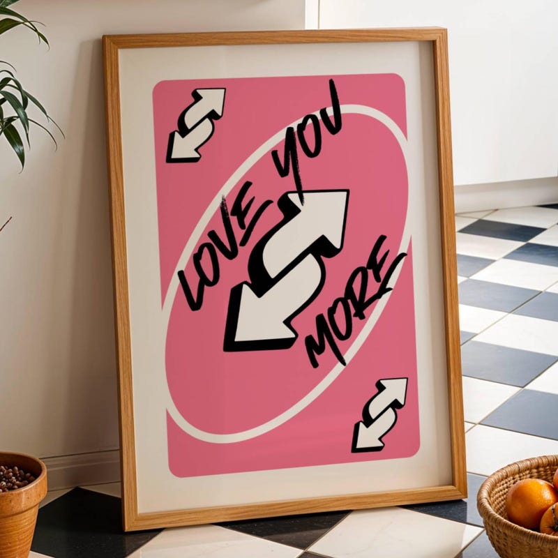Love You More Uno Card - Etsy