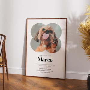 Custom Pet Portrait, Funny Dog Portrait, Custom Pet Poster ...