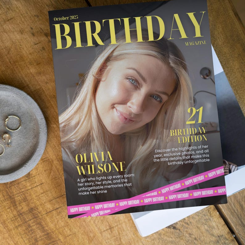 Birthday Magazine Canva Template, Bestie Gift (digital Download) - Etsy