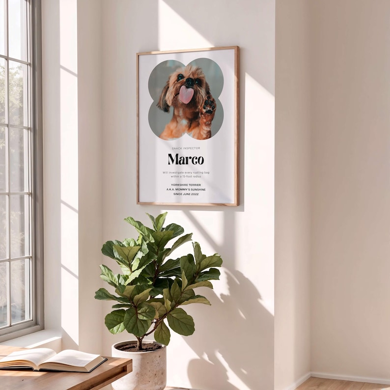 Custom Pet Portrait, Funny Dog Portrait, Custom Pet Poster ...